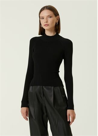 Academia Kadın Siyah Sırt Detaylı Triko S